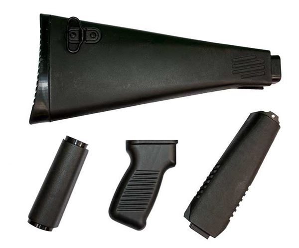 Stock set for milled receiver, ARM9 design, polymer, black, NATO length ...