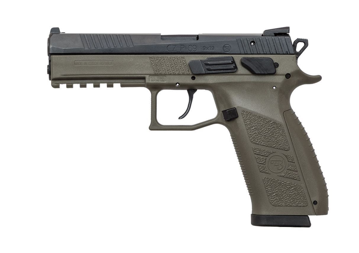 CZ P-09 9mm OD Green 19rd- 91268 at K-Var