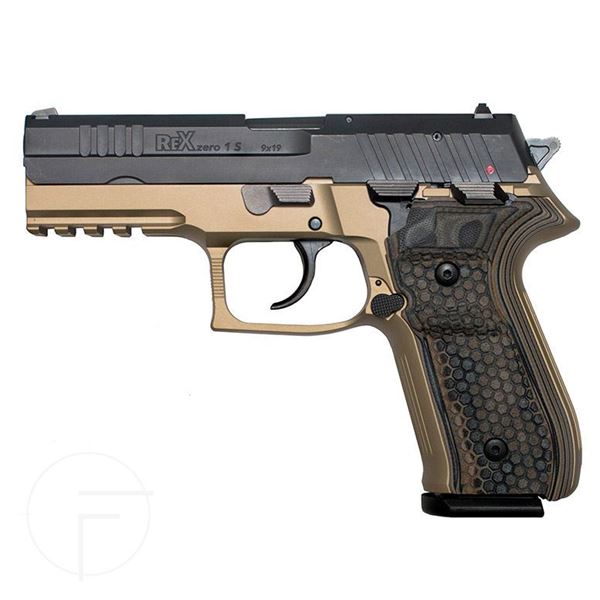 Arex Rex Zero 1S-03D Flat Dark Earth 9mm Semi-Automatic 17 Round Pistol ...
