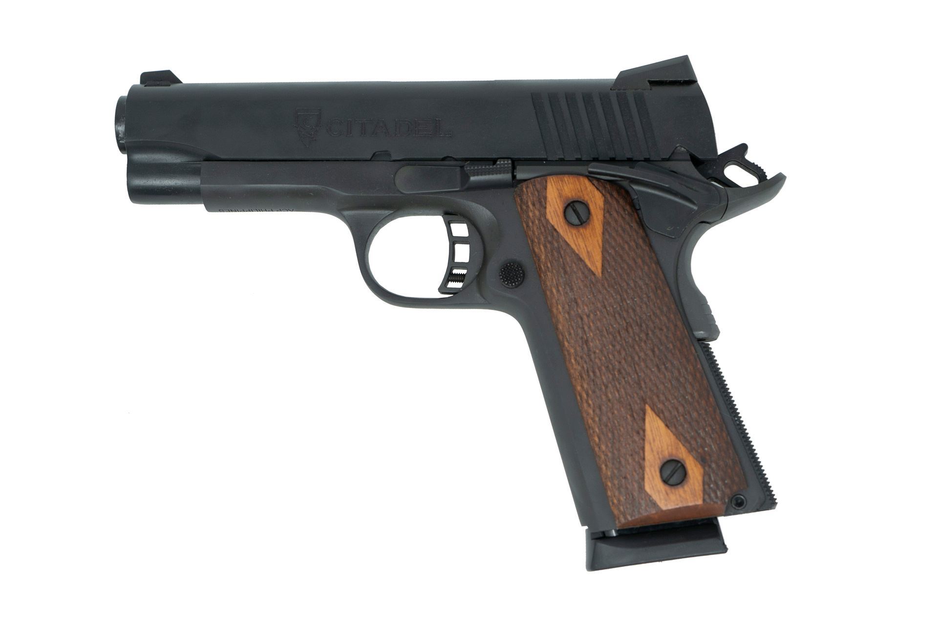 Citadel M1911 Commander 9mm pistol with two 9-round magazines at K-Var