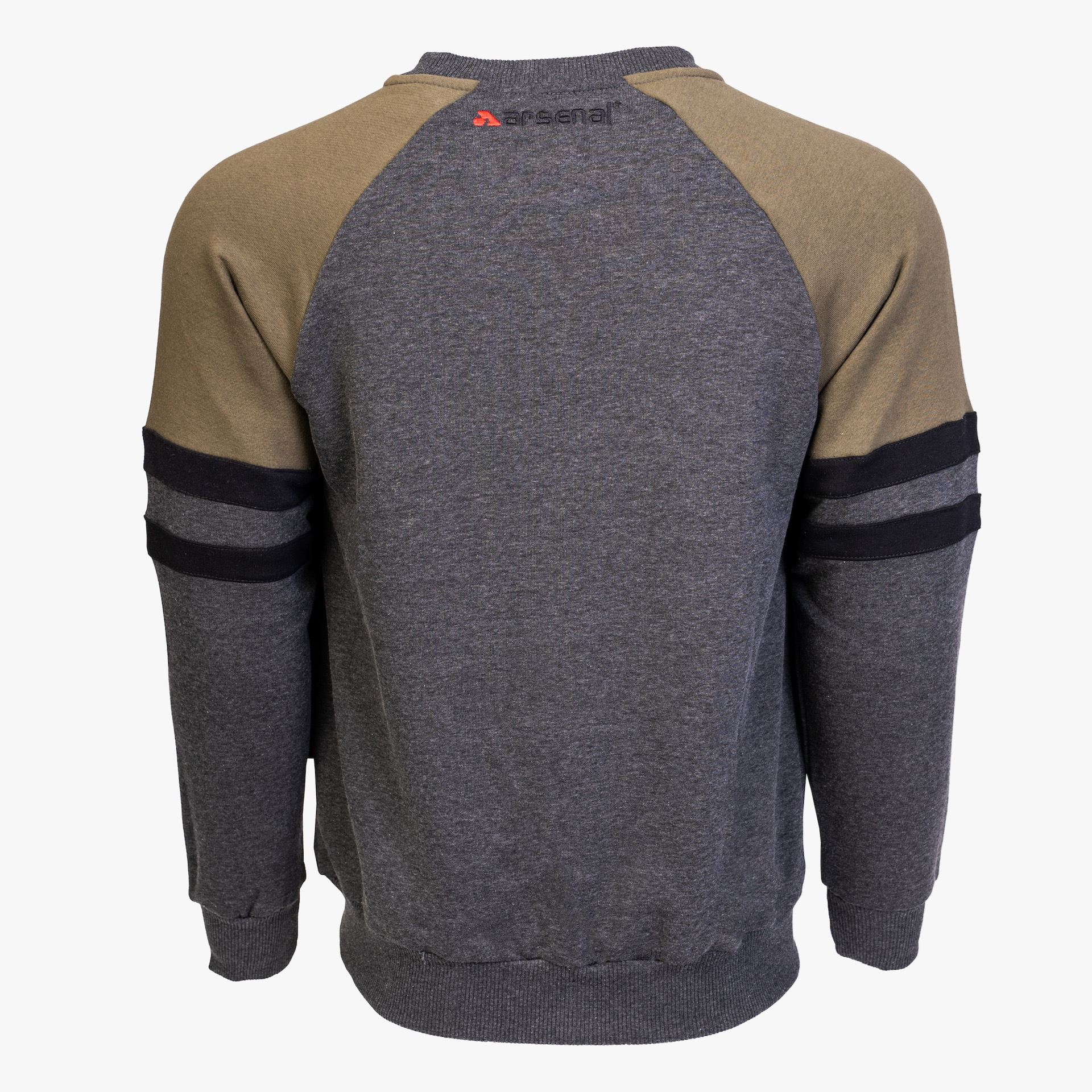 Arsenal Gray / Khaki Cotton-Poly Standard Fit Classic Crew Zip-Up ...