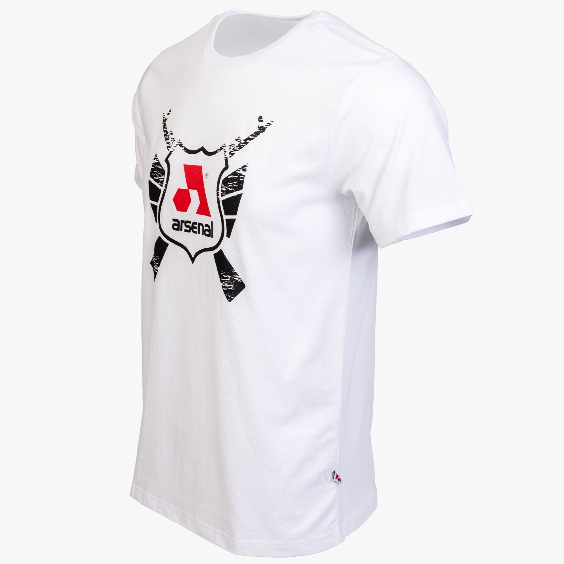 Arsenal White Cotton Relaxed Fit Classic T-Shirt at K-Var