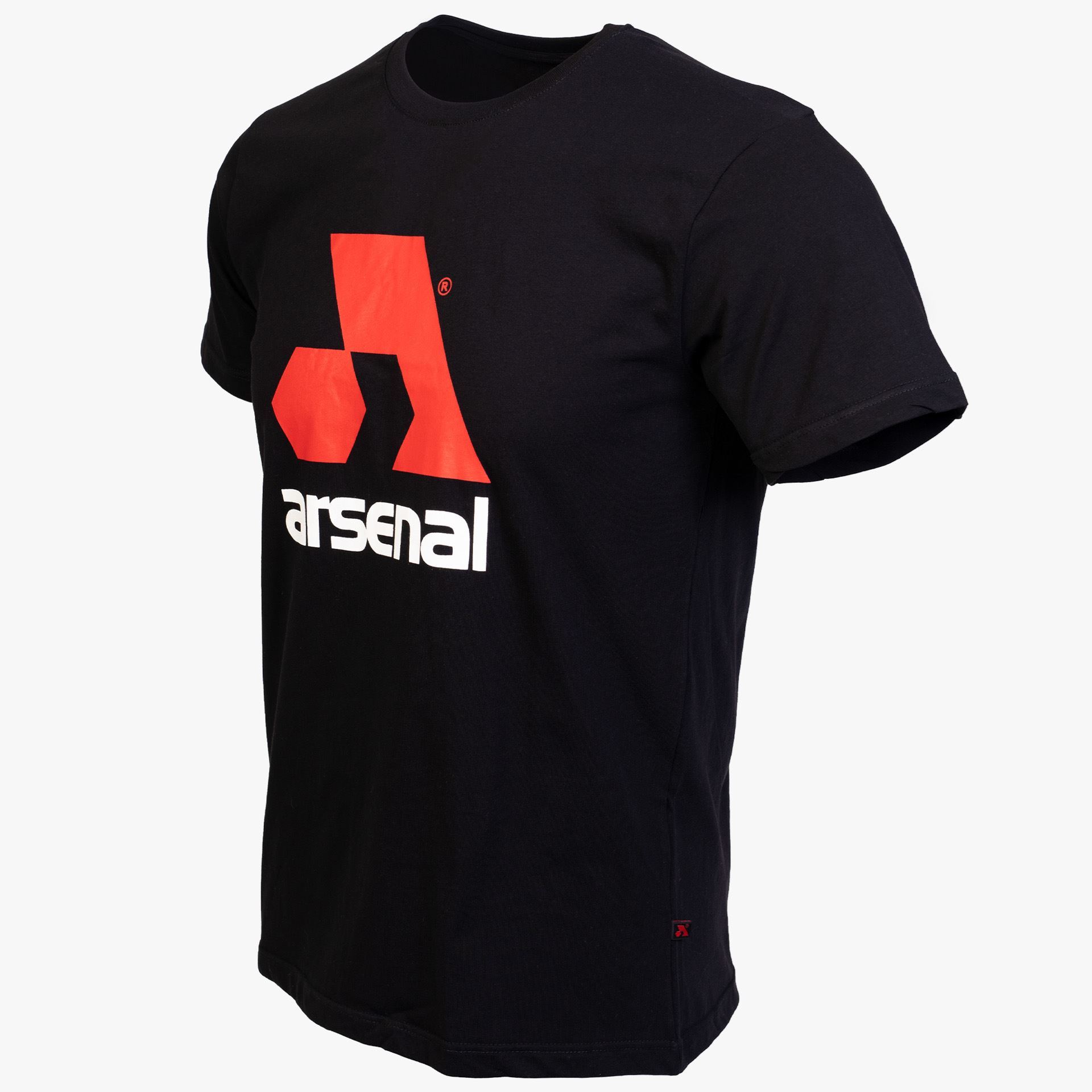 Arsenal Black Cotton Relaxed Fit Logo T-Shirt at K-Var