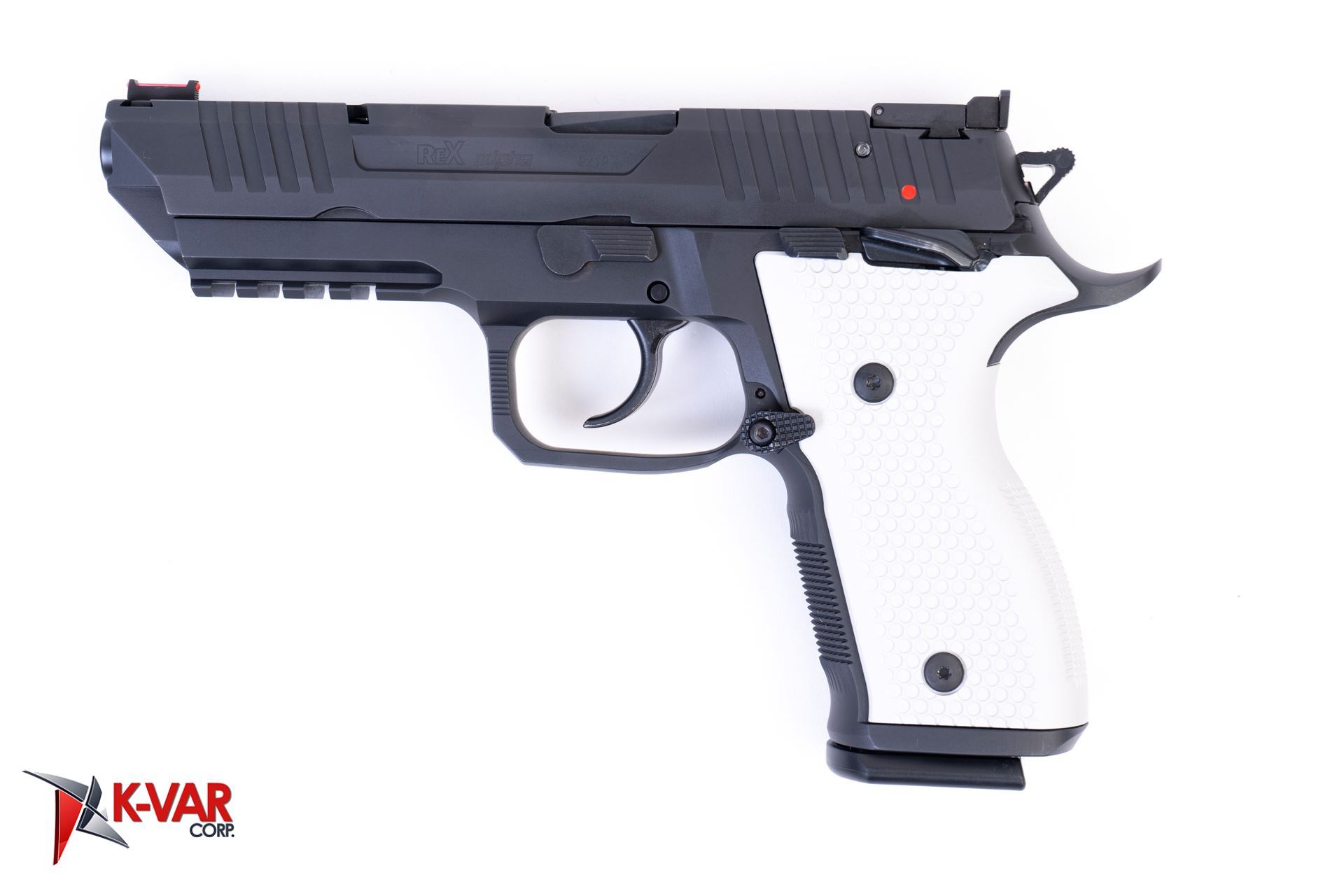 Arex Rex Alpha 9 9mm Black with White Aluminum Grips Semi-Automatic 20 ...