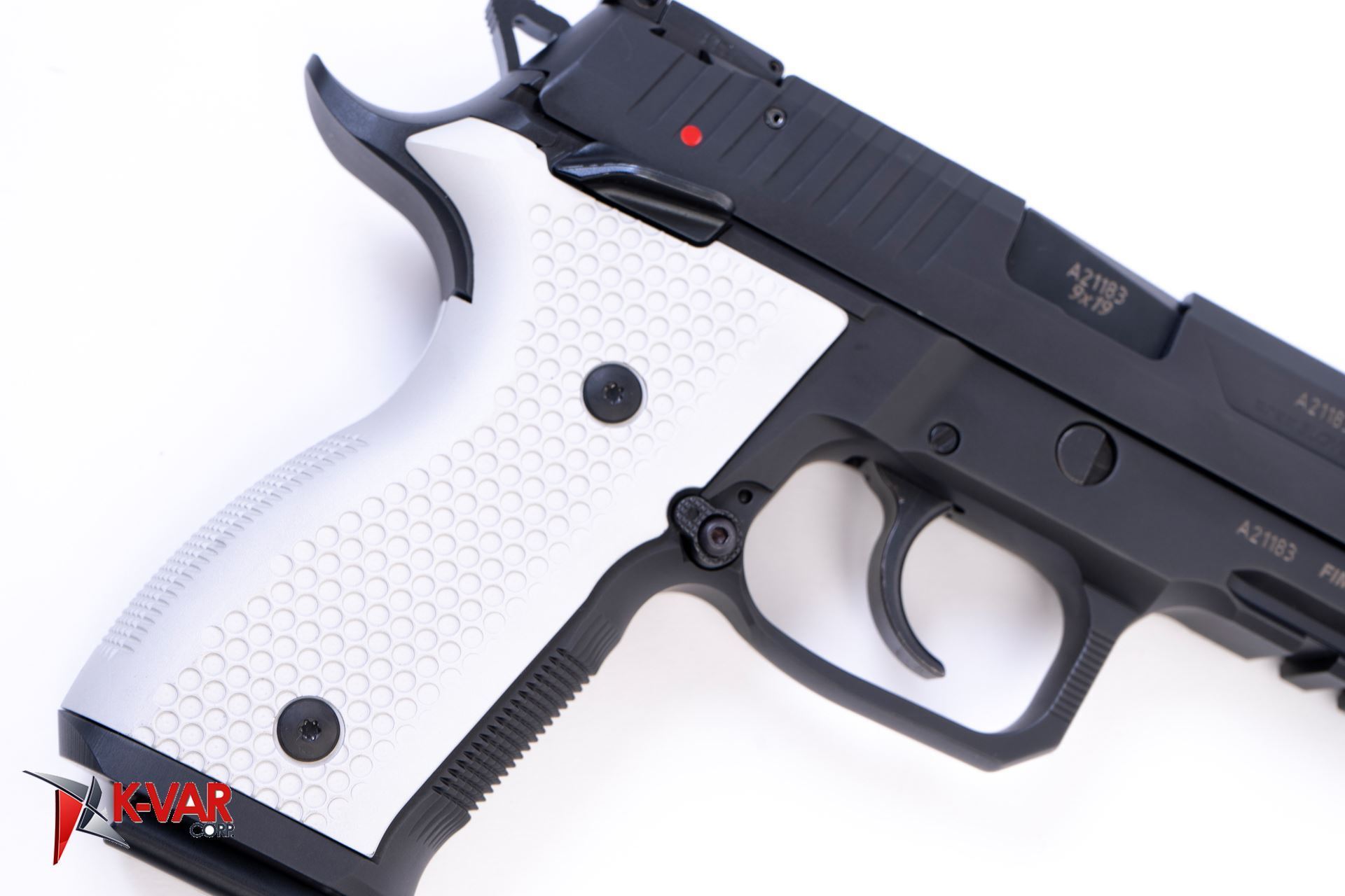 Arex Rex Alpha 9 9mm Black with White Aluminum Grips Semi-Automatic 20 ...
