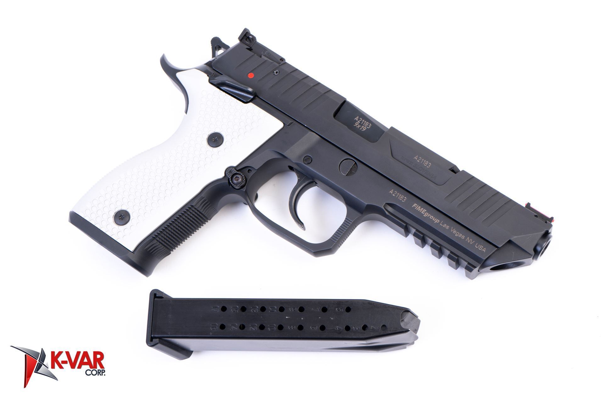 Arex Rex Alpha 9 9mm Black with White Aluminum Grips Semi-Automatic 20 ...