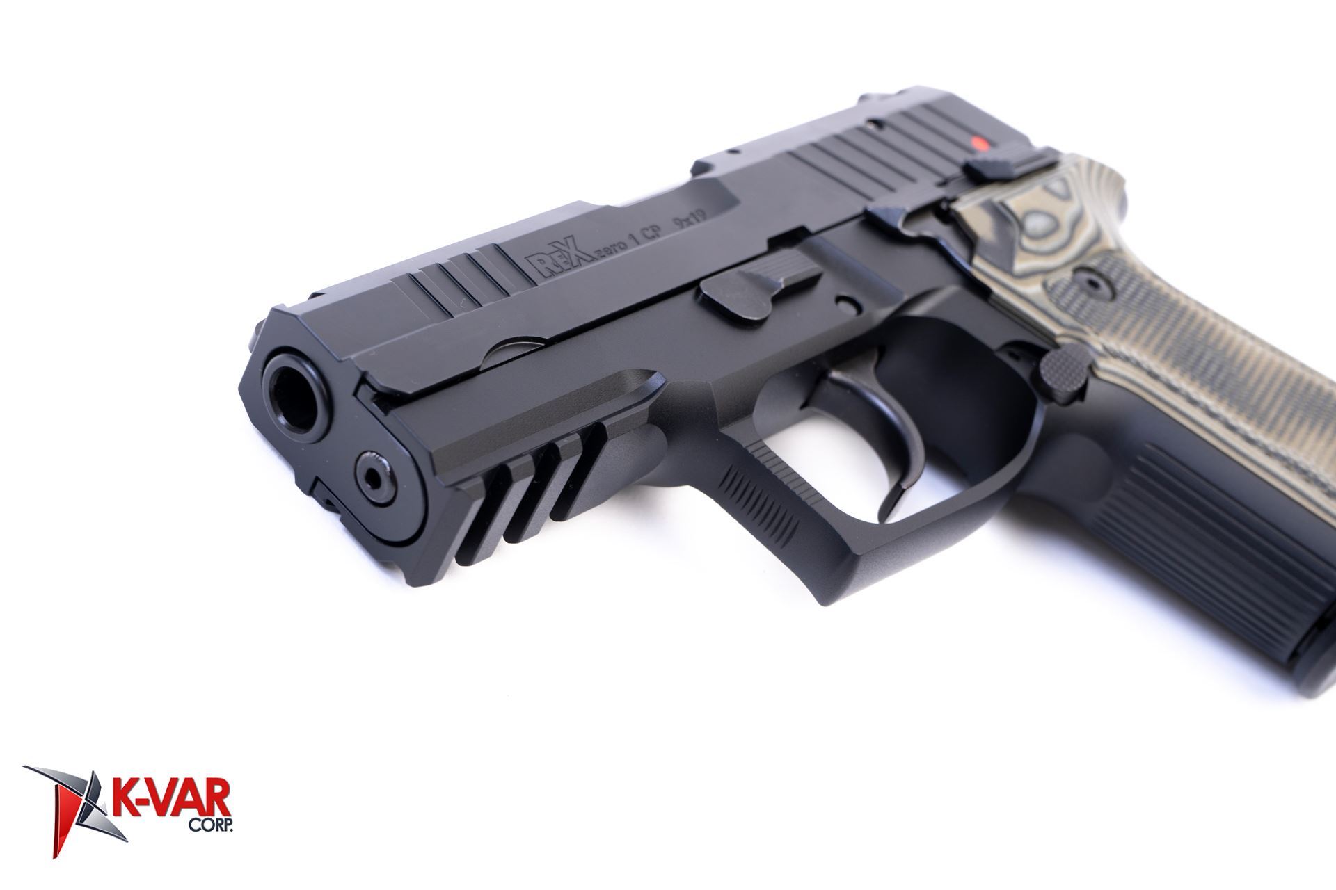 Arex Rex Zero 1CP-01G1 9mm Green with Hogue Checkered Green Grips Semi ...