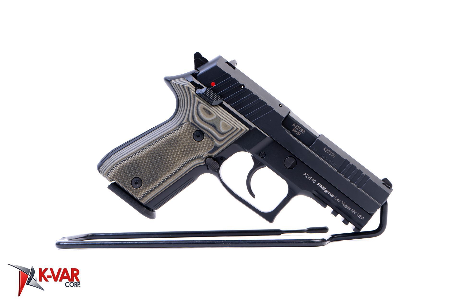 Arex Rex Zero 1CP-01G1 9mm Green with Hogue Checkered Green Grips Semi ...
