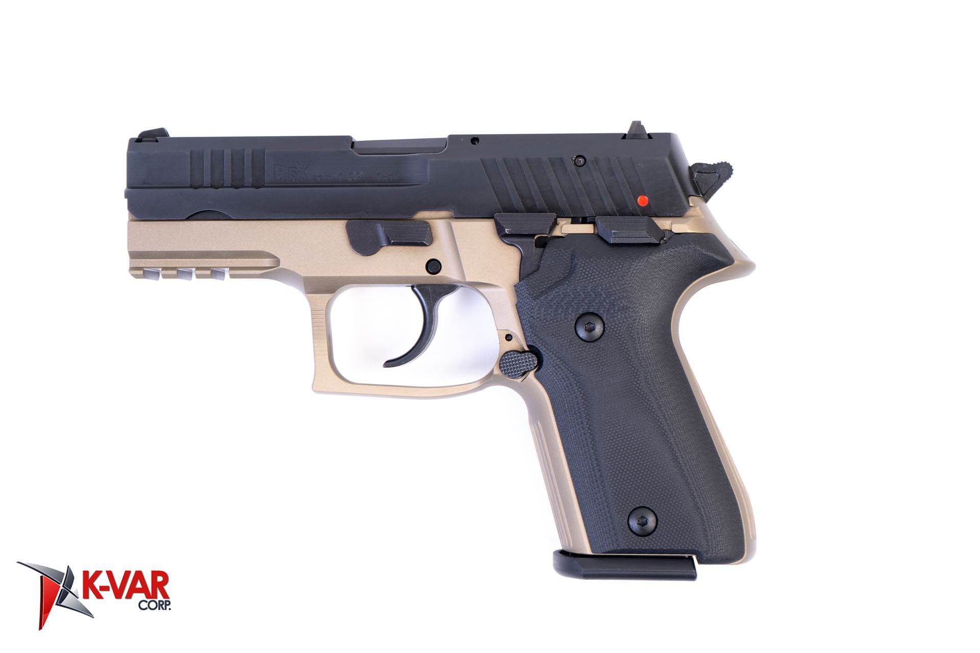 Arex Rex Zero 1CP-05B1 Flat Dark Earth with Hogue Black Grips 9mm Semi ...