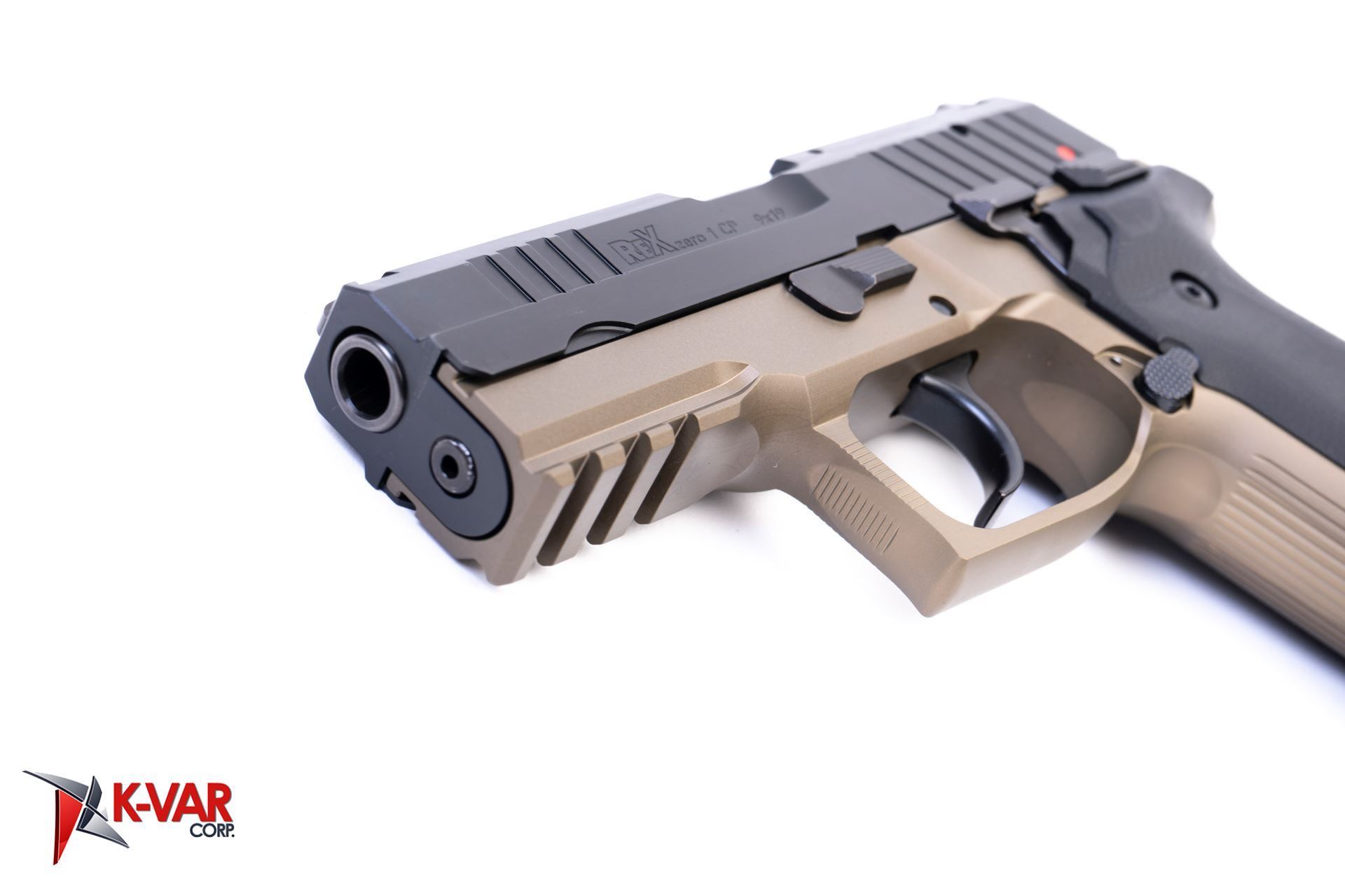 Arex Rex Zero 1CP-05B1 Flat Dark Earth with Hogue Black Grips 9mm Semi ...