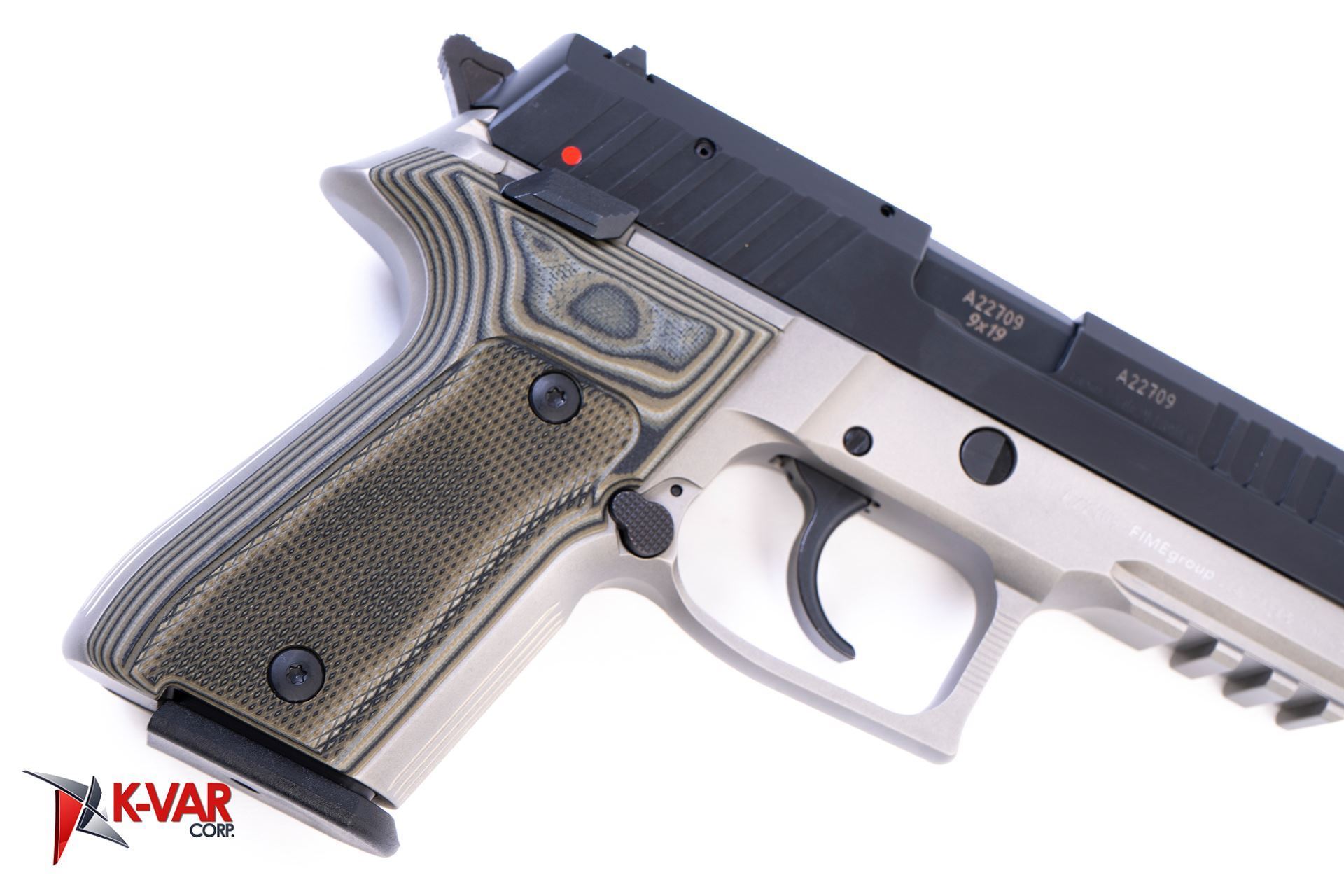Arex Rex Zero 1CP-13G1 Grey with Hogue Checkered Green Grips 9mm Semi ...