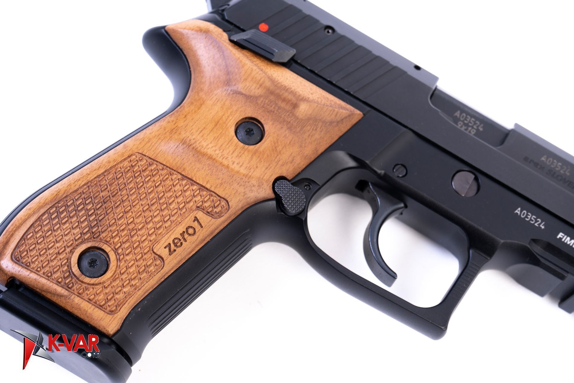 Arex Rex Zero 1S-01W Black with Oak Wood Grips 9mm Semi-Automatic 17 ...