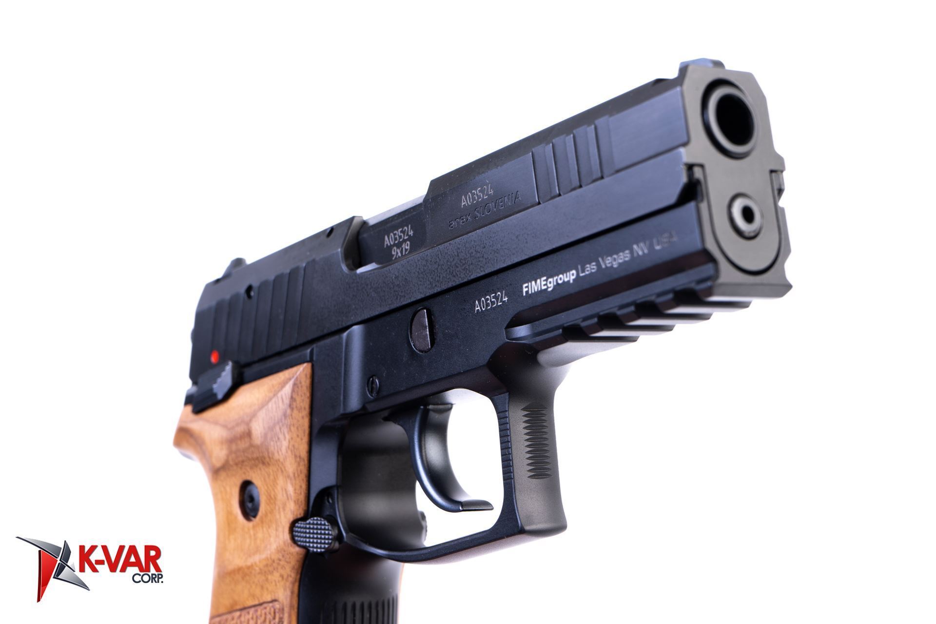 Arex Rex Zero 1S-01W Black with Oak Wood Grips 9mm Semi-Automatic 17 ...