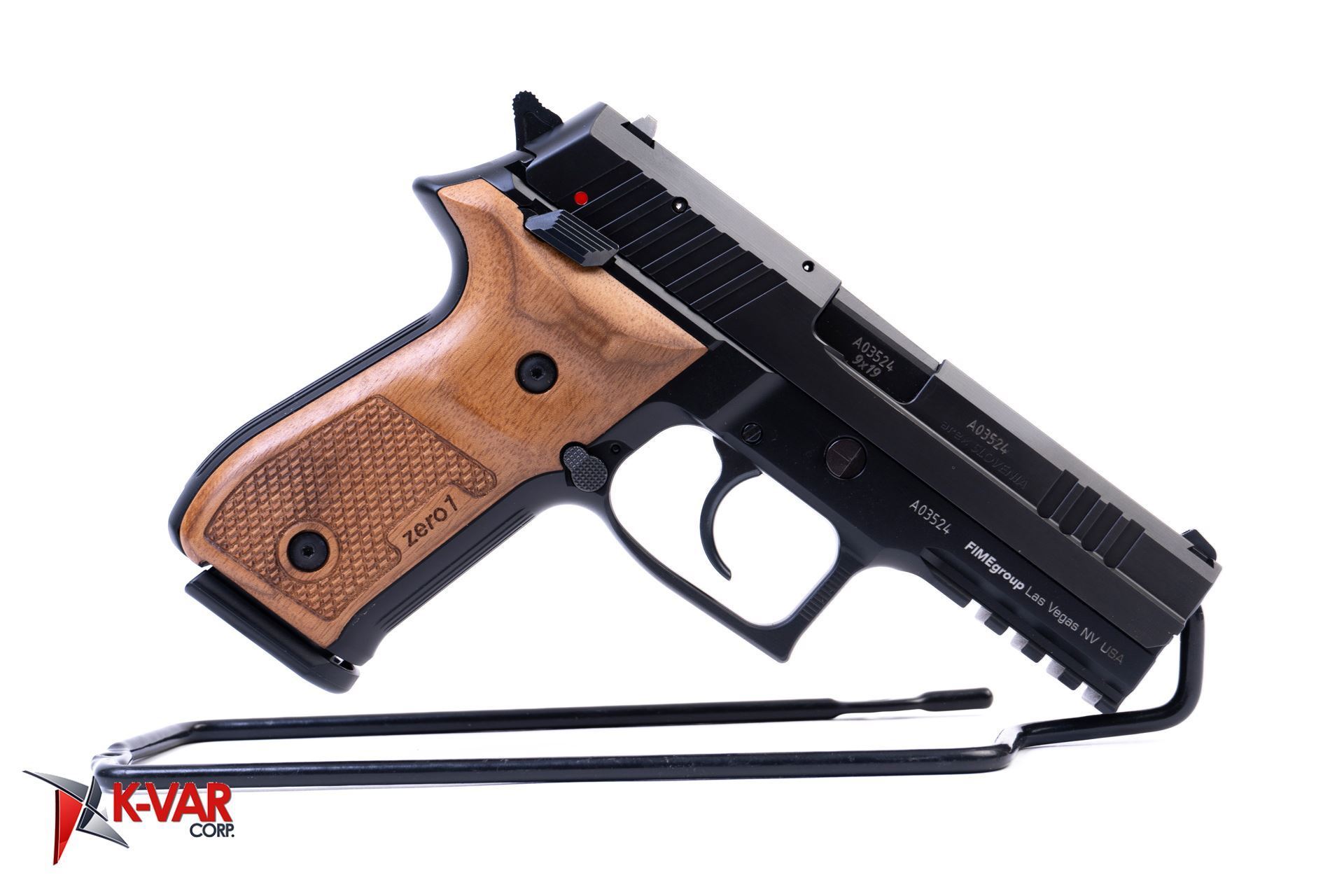 Arex Rex Zero 1S-01W Black with Oak Wood Grips 9mm Semi-Automatic 17 ...