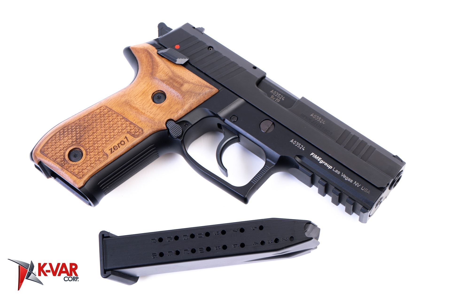 Arex Rex Zero 1S-01W Black with Oak Wood Grips 9mm Semi-Automatic 17 ...