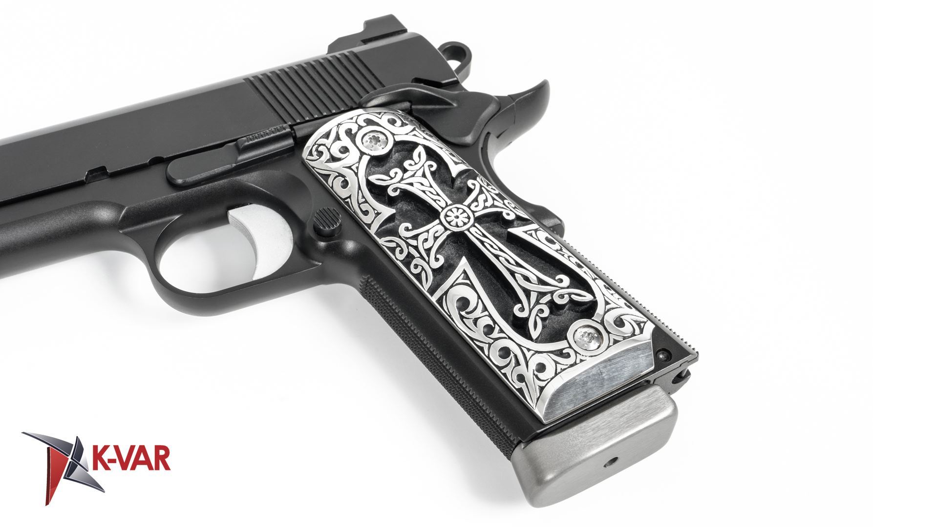 Outshine Designs 1911 Sterling Silver Cross Design Pistol Grip at K-Var