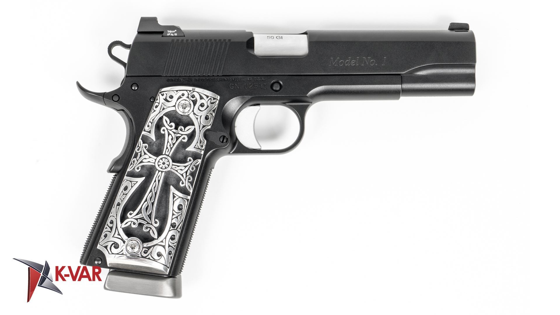 Outshine Designs 1911 Sterling Silver Cross Design Pistol Grip at K-Var