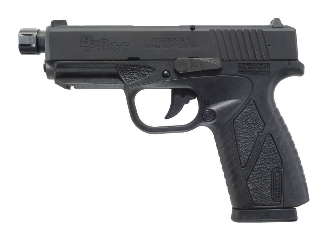 Bersa 9mm Conceal Carry Double Action Black Threaded Barrel 8 Round ...