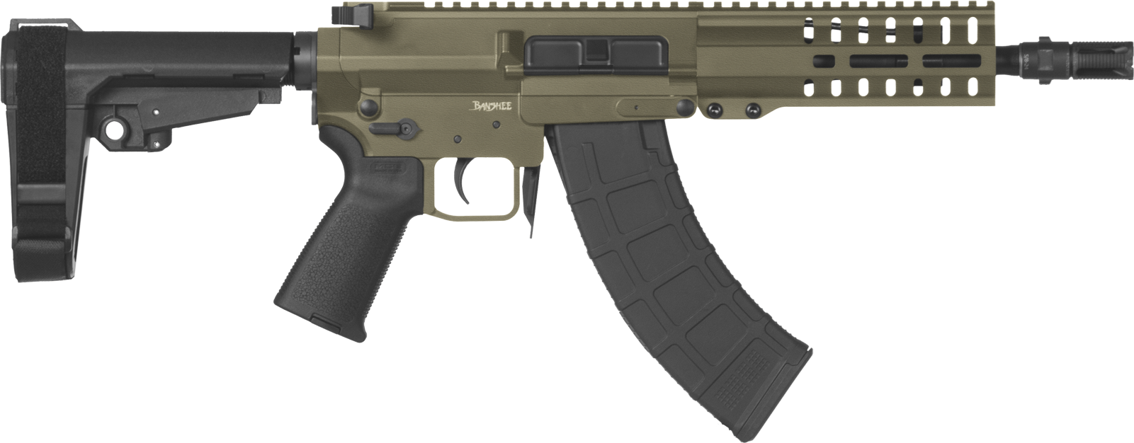 CMMG Banshee 300 Mk47 7.62x39mm OD Green Semi-Automatic 30 Round Pistol at K-Var