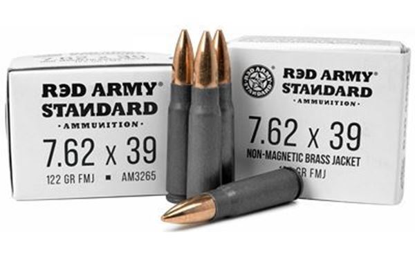 Red Army Standard 7.62x39mm 122 Grain FMJ Ammunition 1000 Rounds at K-Var