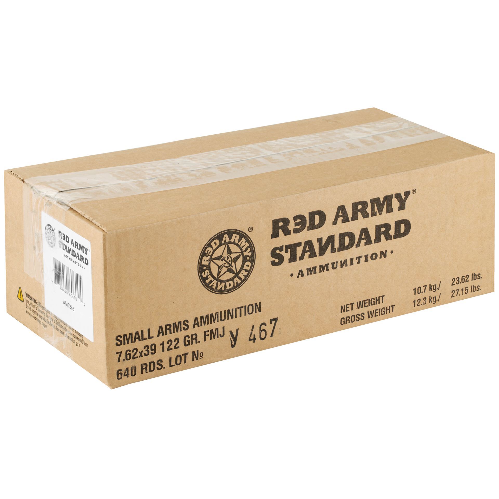 Red Army Standard 7.62x39mm 122 Grain Sealed Tin Ammunition 640 Rounds ...