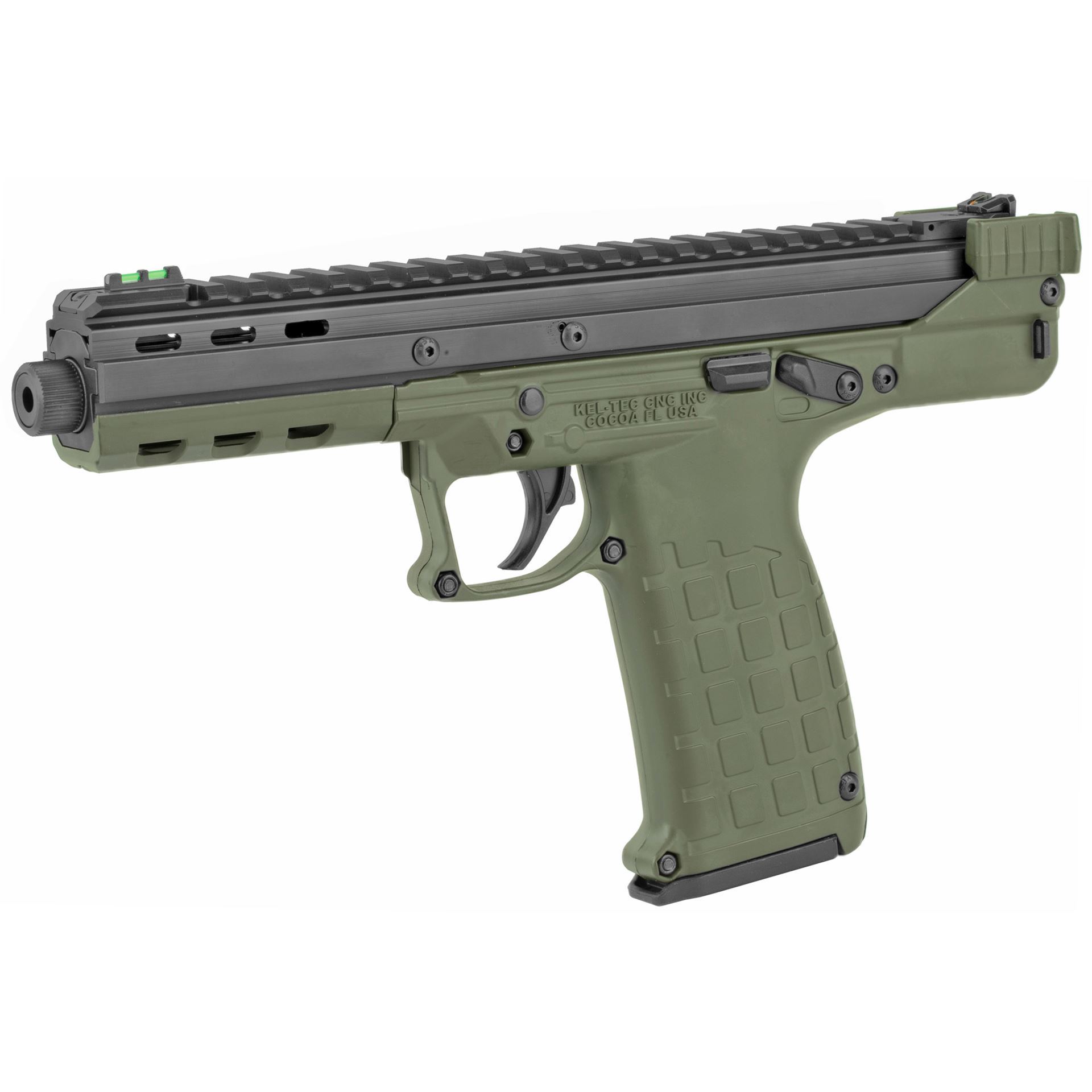 KelTec CP33 Pistol 22LR 33 RD Threaded Barrel Green Finish at K-Var