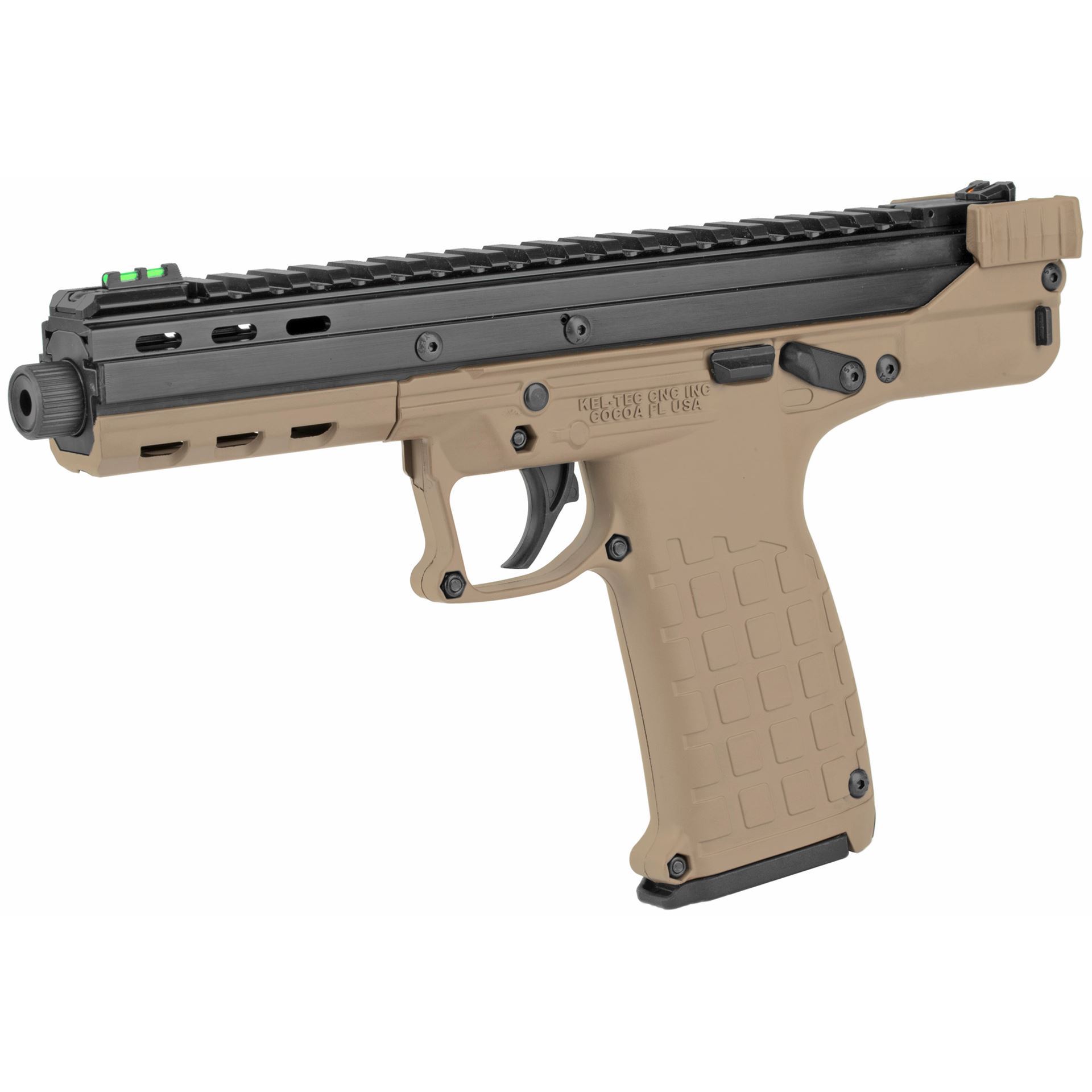 KelTec CP33 Pistol 22LR 33 RD Threaded Barrel Tan Finish at K-Var