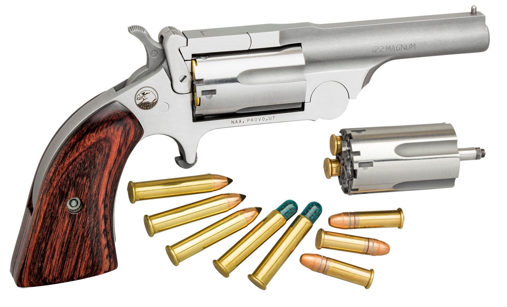 NAA- Ranger II 22 LR/M Conversion Mini-Revolver, Break-Top, Full Rib, 2 ...