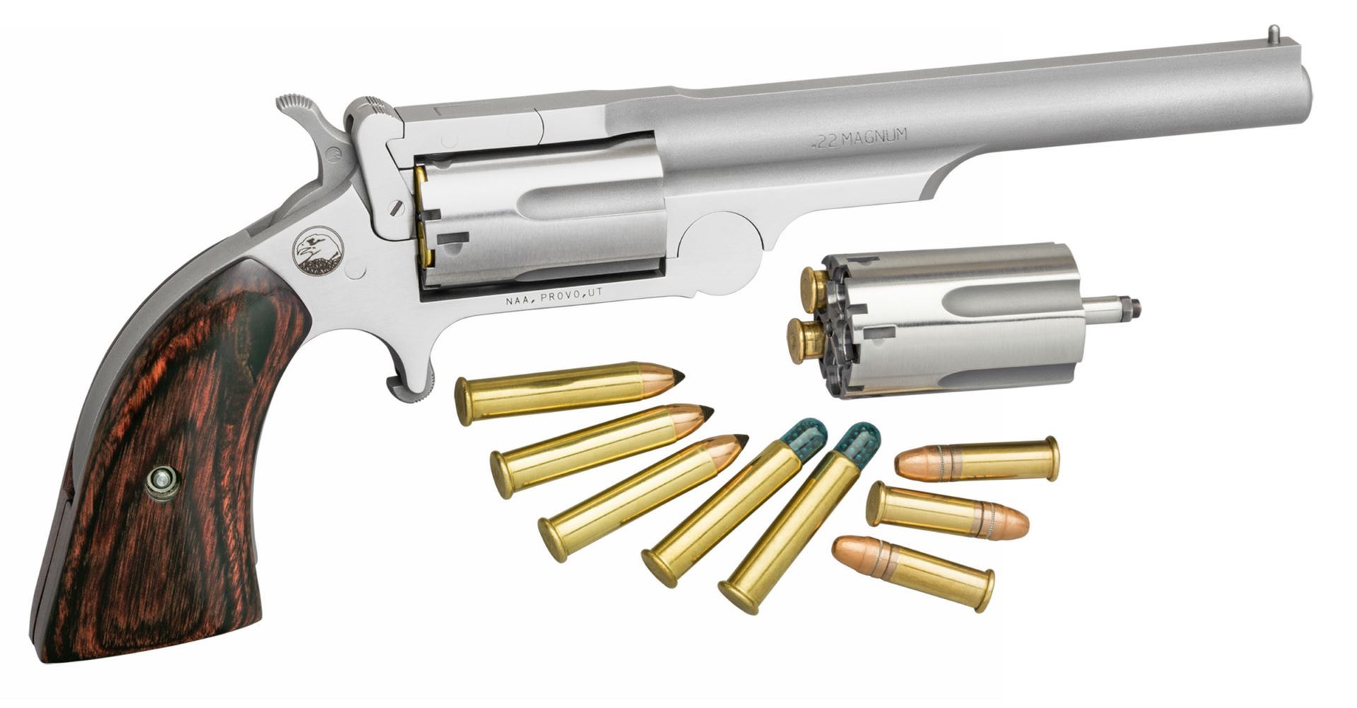 NAA- Ranger II 22 LR/M Conversion Mini-Revolver, Break-Top, Full Rib, 4 ...