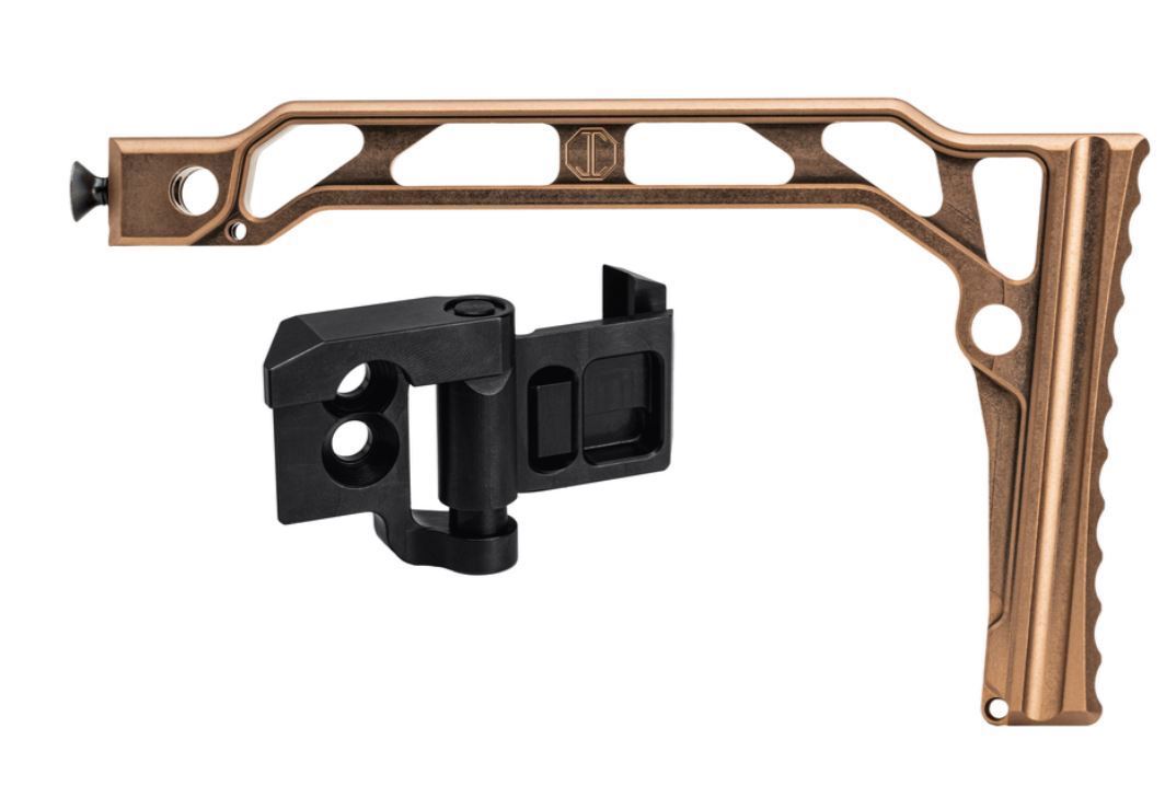 JMac Customs SS-8R Stock with JMac 1913 Folding Mech, Tan at K-Var