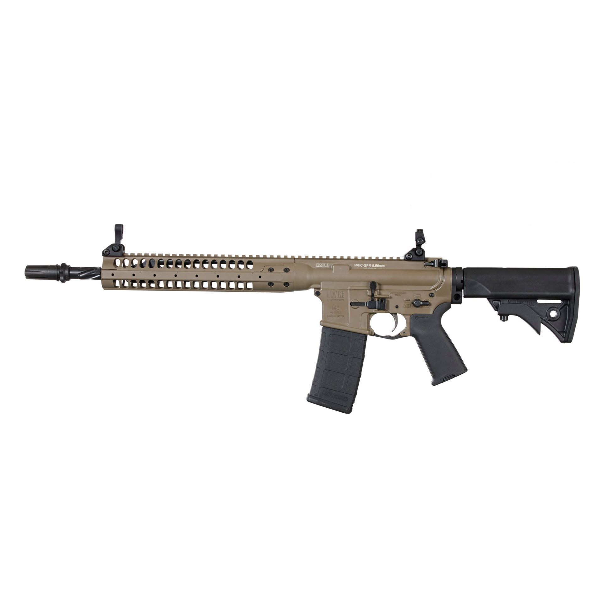LWRC ICSPR 223 Rem Semi-Auto Rifle CA Compliant FDE 10rd at K-Var
