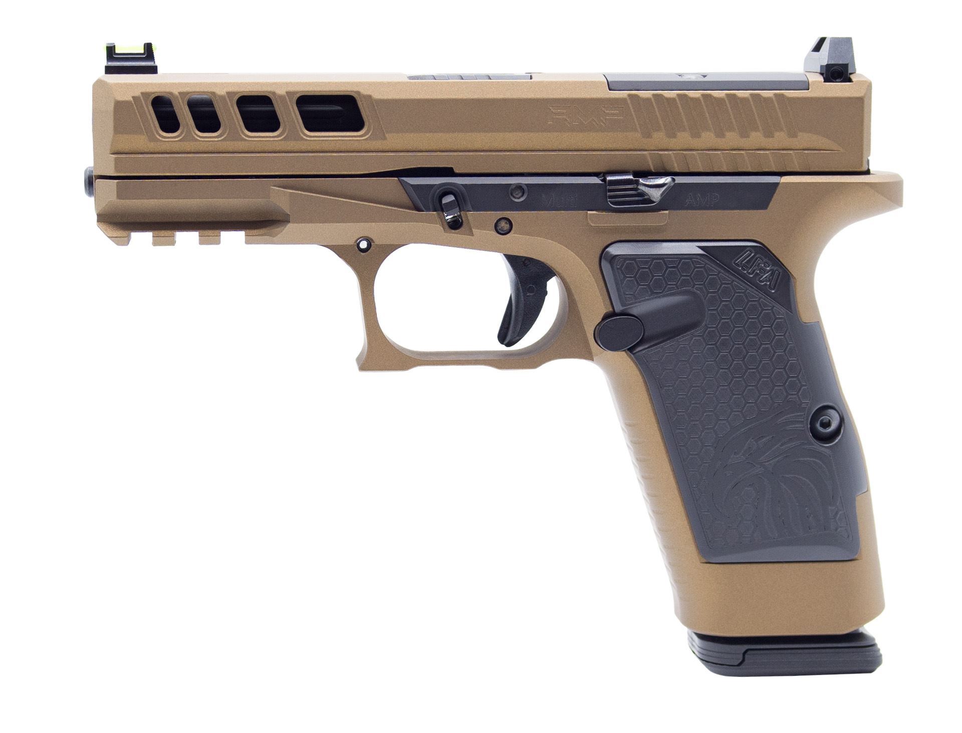 LFA LF AMPX Pistol G19X Frame 9mm 3.9 in. Barrel 17Rd Burnt Bronze at K-Var