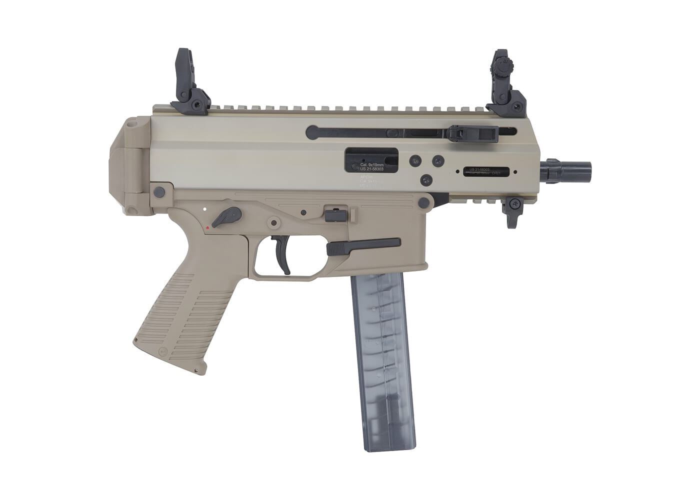 B&T APC9K PRO Sem-Auto 9mm Pistol 4.5" Threaded Barrel 30rds Coyote Tan ...