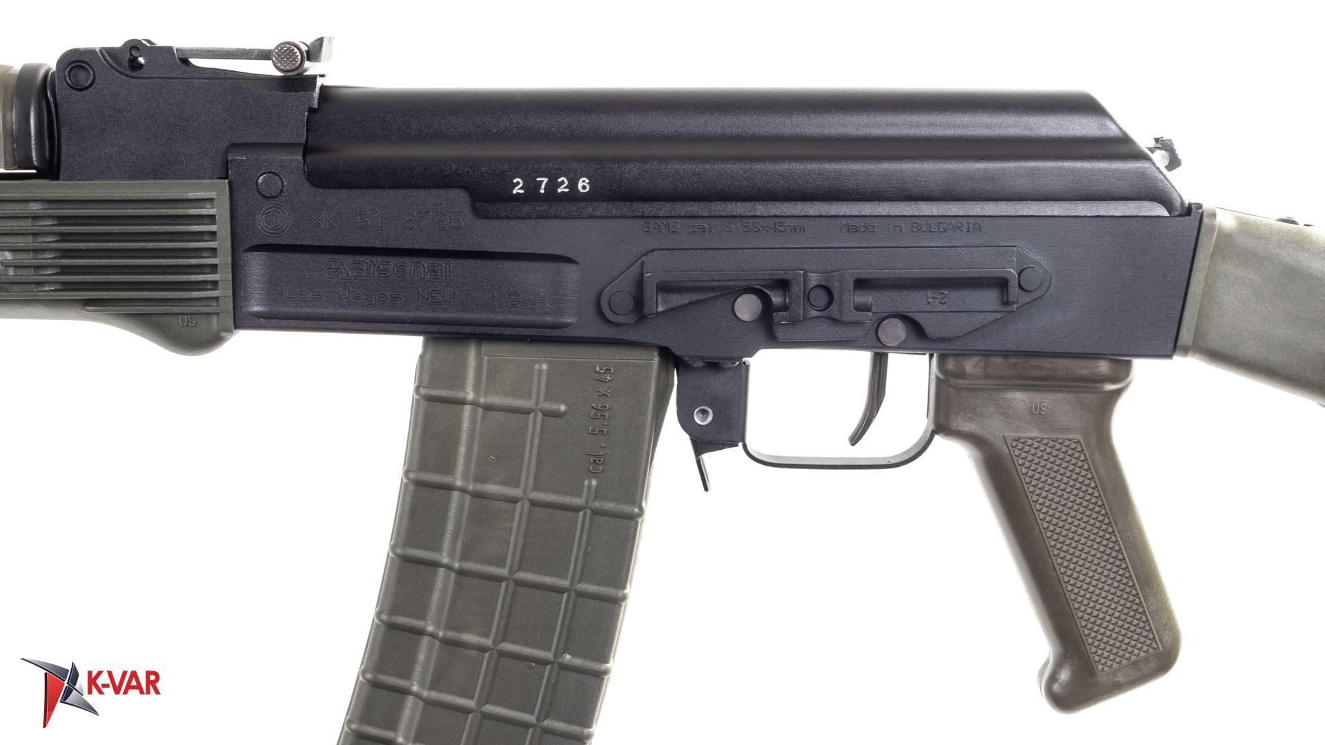 Arsenal SAM5 5.56x45mm Semi-Auto Milled Receiver AK47 Rifle OD Green ...