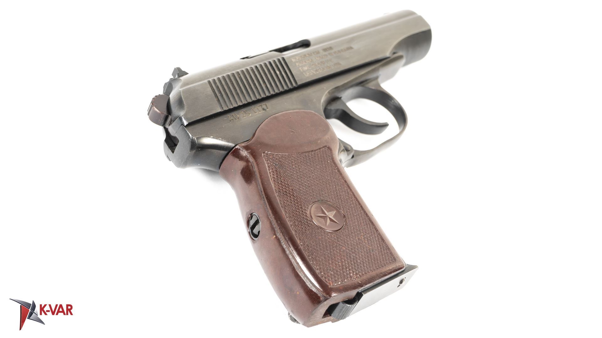 Arsenal Makarov 8 Round Bulgarian Pistol 9x18mm Brown Grip at K-Var