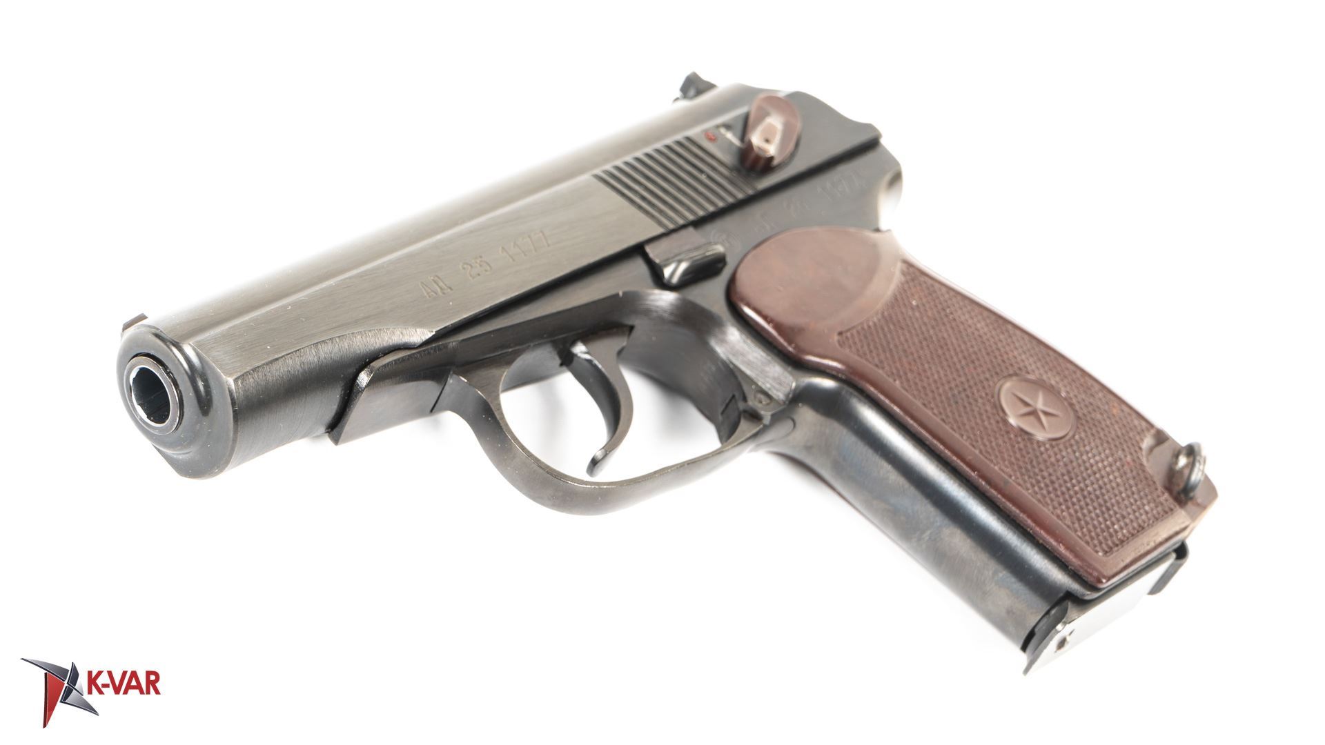 Arsenal Makarov 8 Round Bulgarian Pistol 9x18mm Brown Grip at K-Var