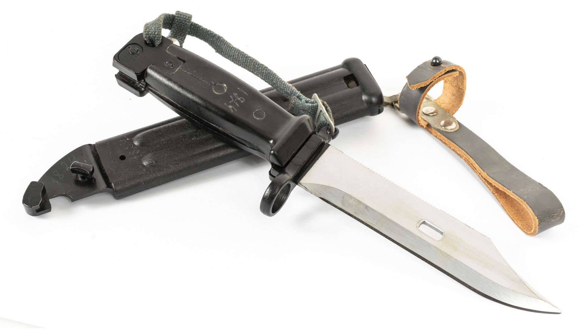 East German AK Bayonet with Scabbard Fair Condition at K-Var