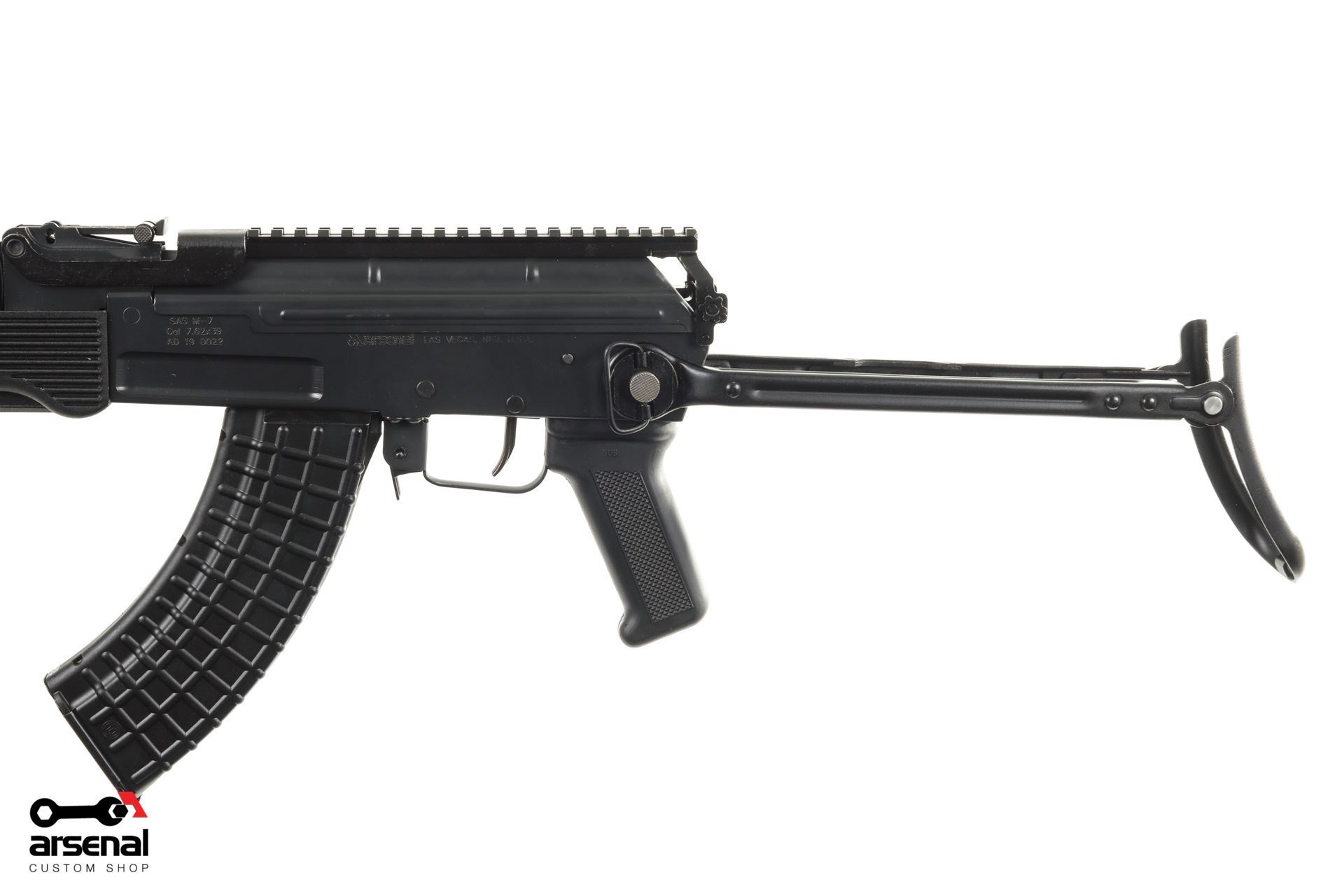 Arsenal SAS M-7 Under-Folder Arsenal Black Cerakote AK47 Picatinny Rail ...