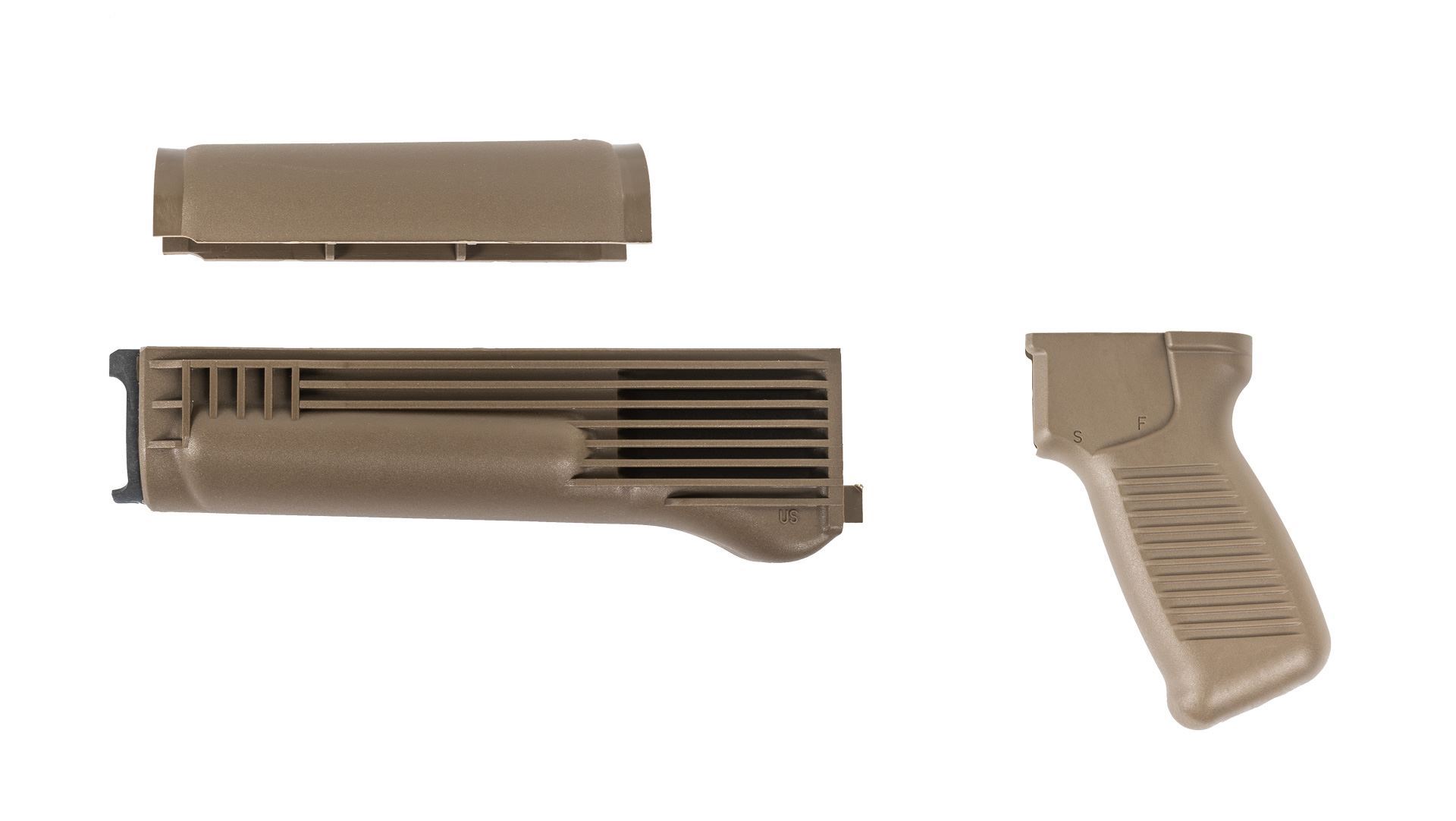 Arsenal FDE Polymer Handguard and SAW Style Pistol Grip Set for Milled ...