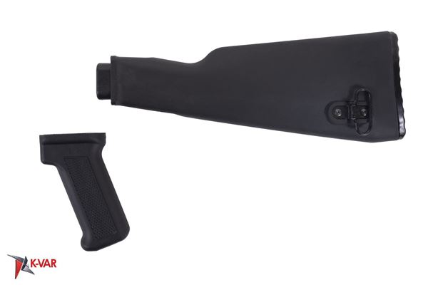 Arsenal Intermediate Length Black AK47 Buttstock and Pistol Grip Set ...